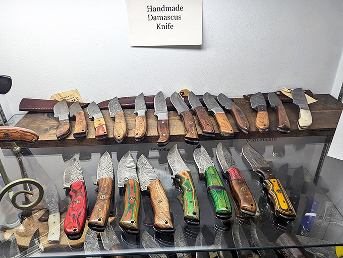 Damascus steel beauties that would make any collector's heart skip a beat (handle with care!).