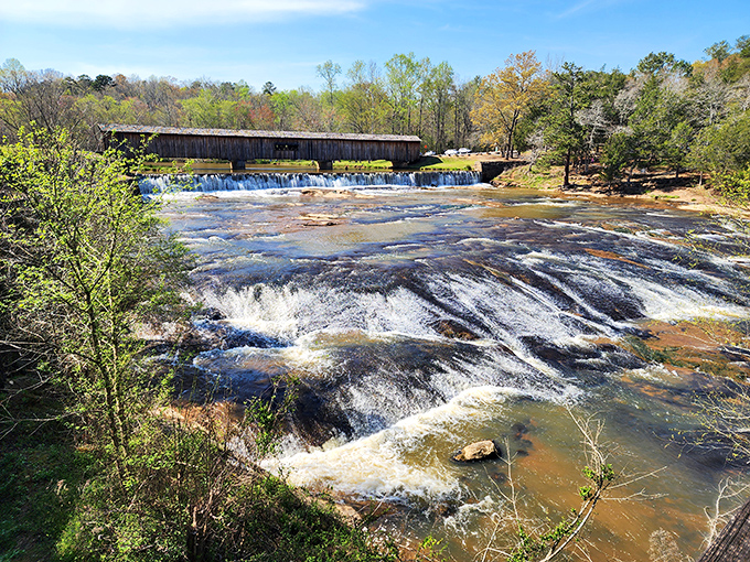 The rushing waters beneath the bridge create nature's soundtrack&mdash;better than any playlist you could stream and with zero buffering issues.