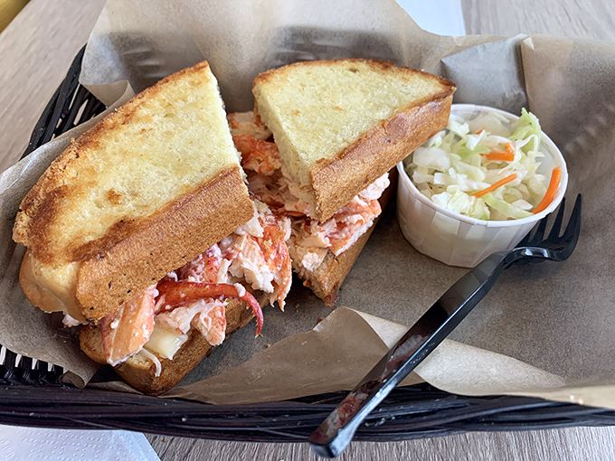 Whoever first decided to put lobster in a grilled cheese deserves a Nobel Prize. This sandwich makes a compelling case for culinary genius.