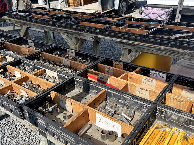 Hardware heaven for the mechanically inclined. One person's "random metal parts" is another's "exactly what I needed!" 