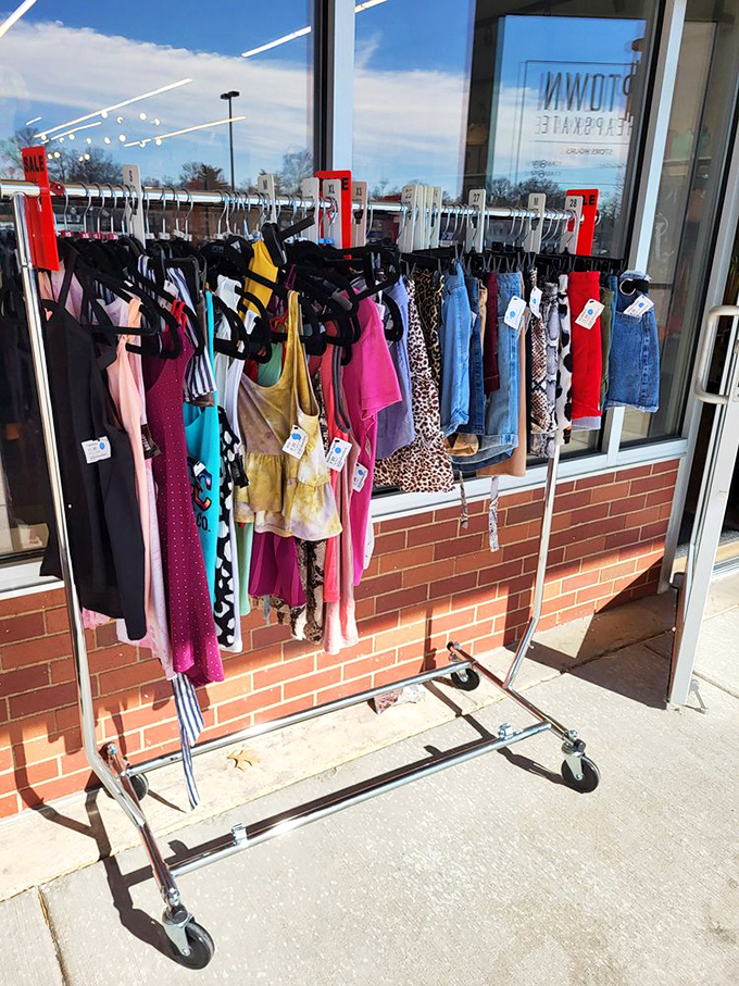 Even the sidewalk gets in on the action, because great deals refuse to be contained by mere walls and conventional retail boundaries.