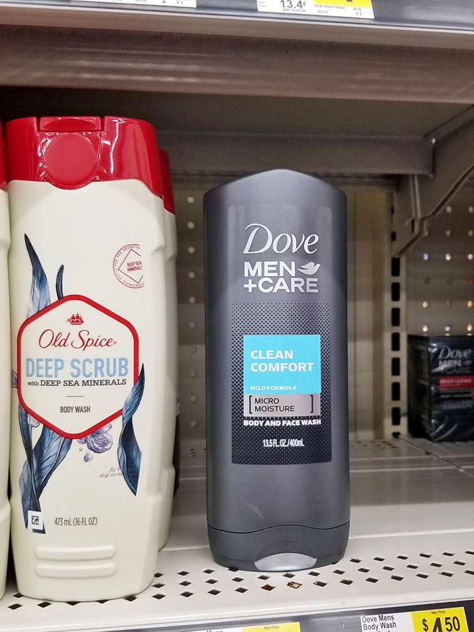 Old Spice meets Dove Men in the personal care aisle &ndash; because smelling like "Deep Sea Minerals" is apparently what Tennessee men aspire to these days.