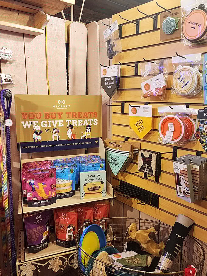 Pet paradise with purpose! Every treat purchase helps shelter animals, proving that retail therapy can extend to four-legged friends too.