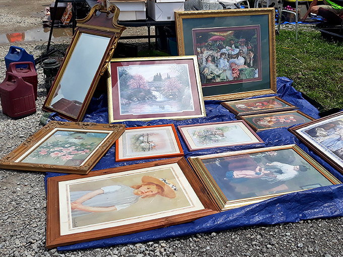 Yesterday's moments framed for tomorrow's walls. One person's discarded art becomes another's perfect living room conversation piece.