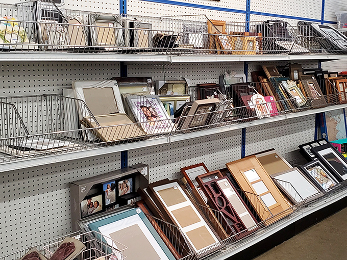 Frame-spotting becomes an Olympic sport here. That perfect vintage frame for Grandma's photo? It's hiding somewhere in this magnificent jumble.
