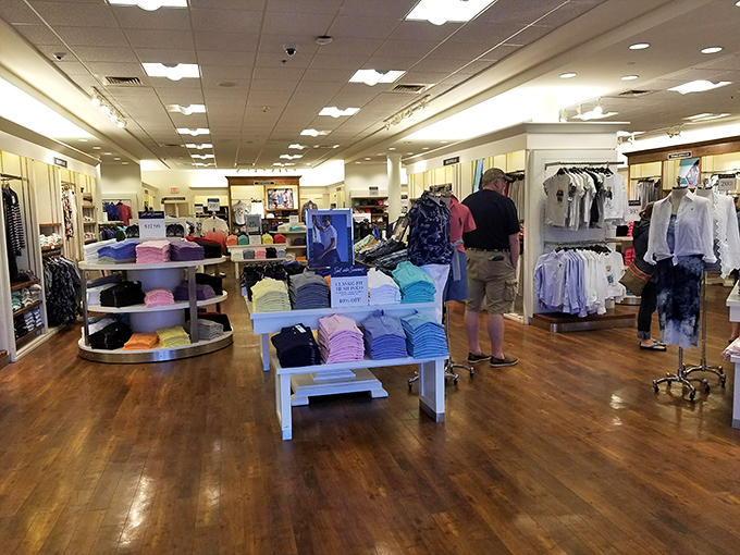 The classic Ralph Lauren store layout invites you to browse preppy perfection without the country club membership requirement attached.