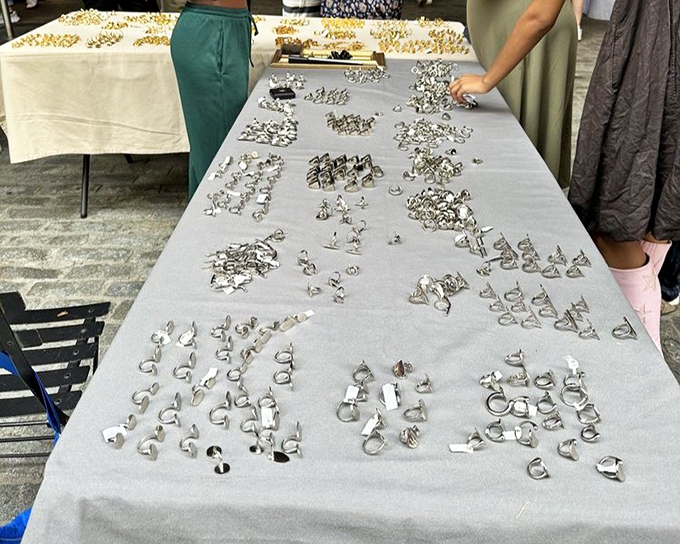 Silver treasures waiting for their next chapter. One person's forgotten jewelry box becomes another's statement piece at Brooklyn's ultimate hunting ground.