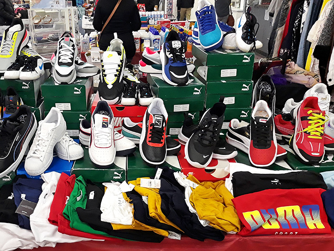 Sneakerheads, rejoice! Name-brand kicks and colorful tees create a fashion buffet where style doesn't require emptying your wallet.