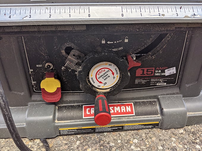 Tools with stories to tell &ndash; this Craftsman table saw has probably built more Vermont cabins than most contractors.