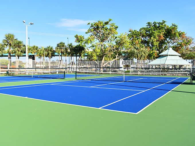 Tennis, anyone? These immaculate courts await your serve, though your knees might not thank you tomorrow.