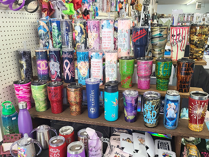 Hydration meets self-expression. These aren't just tumblers; they're portable billboards announcing your allegiance to everything from Ohio State to unicorns.