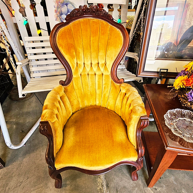 That golden velvet throne isn't just a chair&mdash;it's a conversation piece that says, "Why yes, I do have exceptional taste and savvy shopping skills."