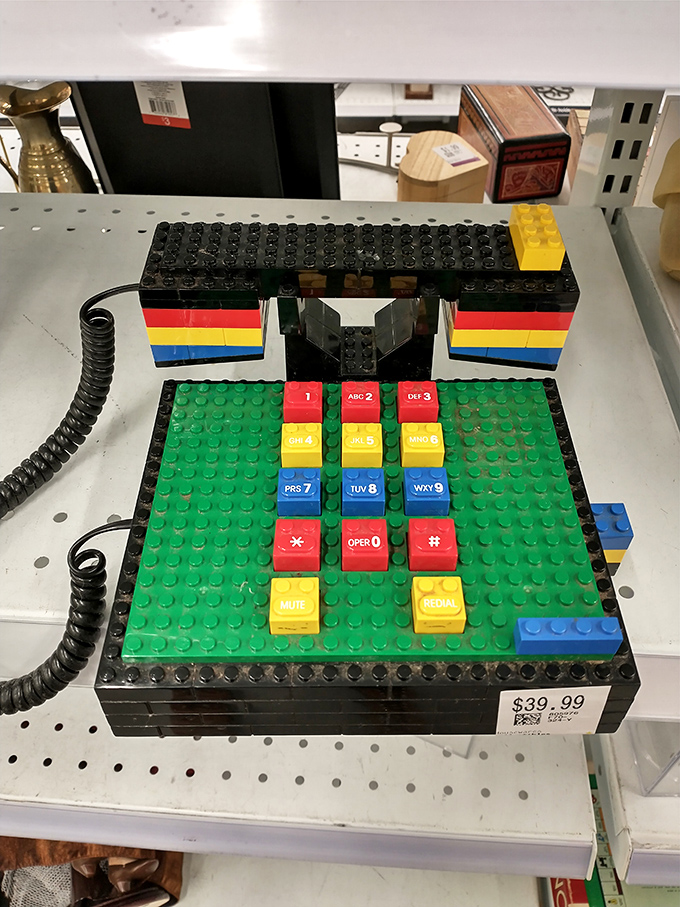 Not just any phone&mdash;a LEGO telephone that screams "I make conference calls but still know how to party!"