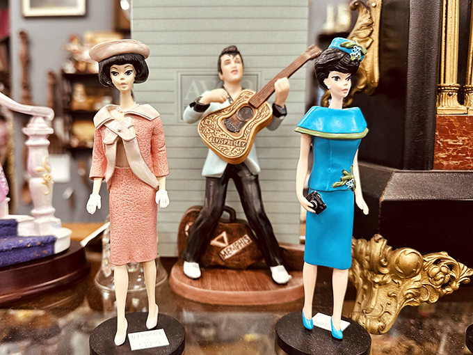 These vintage figurines&mdash;including an Elvis tribute&mdash;stand as tiny time capsules of American pop culture, ready to add character to any shelf.