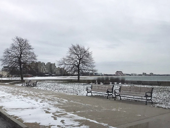 Winter casts its spell on Revere Beach, where hardy New Englanders find beauty in the austere landscape that tourists never witness.