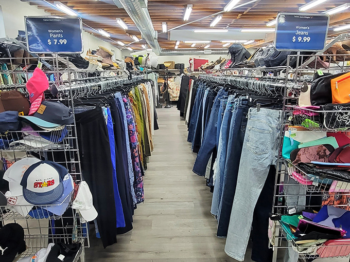 Denim dreams line up like soldiers ready for duty. Your perfect pair is hiding here somewhere.