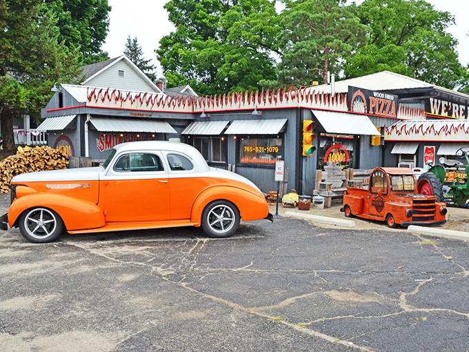 Classic cars and wood-fired ovens - some combinations never go out of style, thankfully.