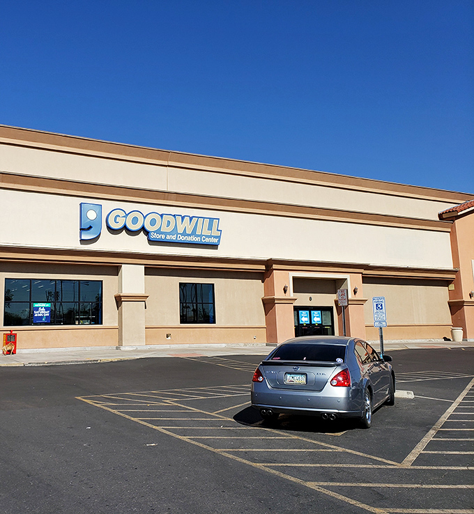 The Goodwill on 16th Street: where one person's decluttering mission becomes another's decorating inspiration.