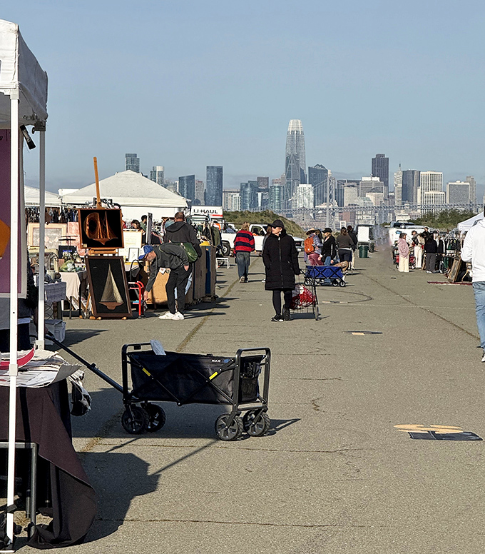 Alameda Point Antiques Faire offers San Francisco skyline views and vintage treasures with stories to tell.