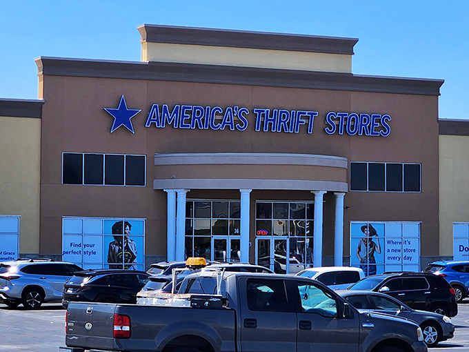 America's Thrift Store in Biloxi brings Vegas-level glamour to thrift shopping. That star logo promises you'll be the star of your next outfit!