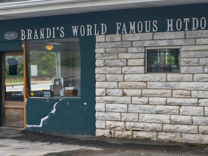 Brandi's stone exterior looks like it's been serving hot dogs since Model Ts first rolled through Marietta.