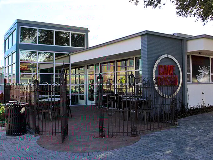 Cane Rosso's modern design hints at the serious Neapolitan pizza craftsmanship happening inside those glass walls.