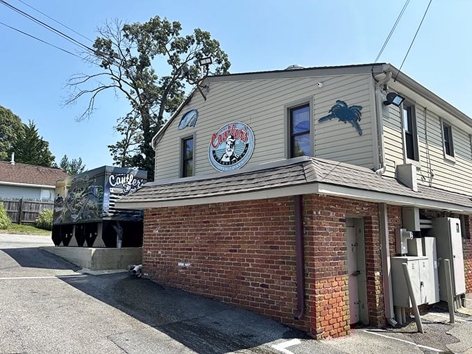Cantler's weathered wood exterior tells you this place is about the food, not the frills. A true Maryland crab shack experience awaits!