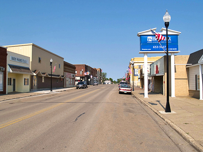 Carrington's patriotic main street reminds visitors that small-town values and affordable living go hand in hand.