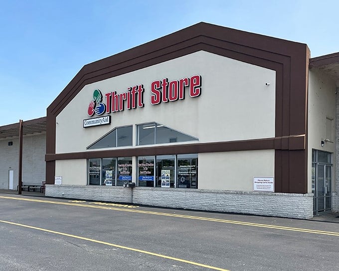 CommunityAid's imposing facade houses a department-store-sized adventure where one person's castoffs become another's treasures.