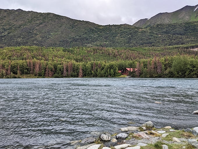 Cooper Landing's pristine waters reflect mountains so perfectly you'll wonder which way is up in this fisherman's paradise.
