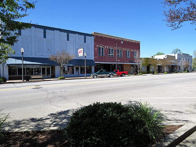 Dillon's downtown square features carefully trimmed trees that provide shade for unhurried conversations and peaceful afternoon strolls.