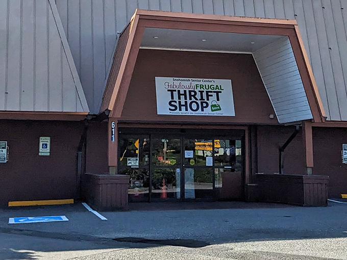 The Fabulously Frugal sign tells no lies&mdash;this senior center thrift shop is ready for serious bargain hunters.