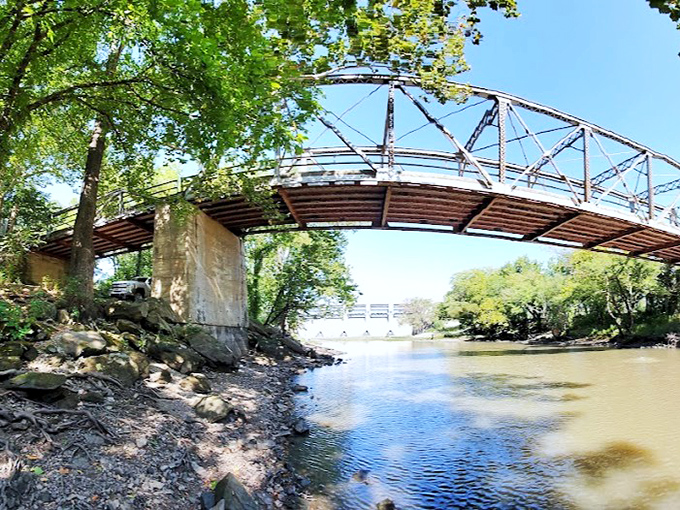 Bridge perfection at Fall River. That scene glow makes even a basic tent look like five-star accommodations.