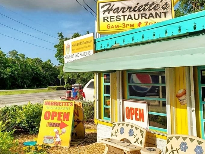 Harriette's sunny yellow exterior is like Florida sunshine in building form&mdash;a cheerful prelude to key lime bliss.