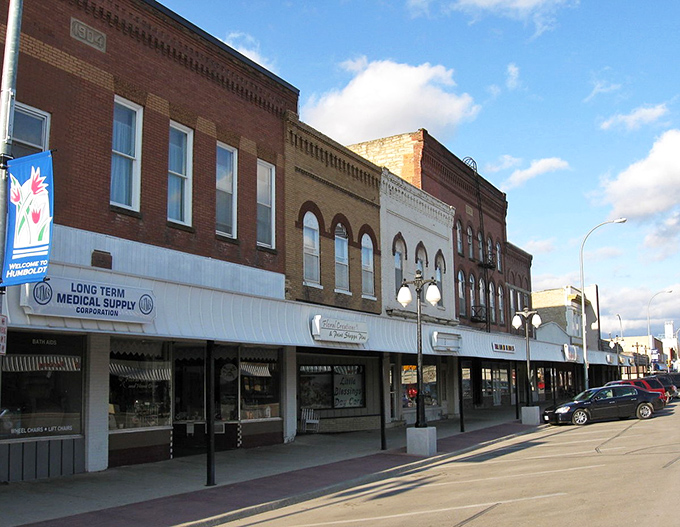 Humboldt's Main Street serves up authentic small-town atmosphere with storefronts that haven't forgotten the art of window shopping.
