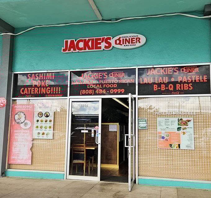 Jackie's turquoise facade is like a tropical welcome sign. Inside, three culinary traditions meet for the breakfast mashup of your dreams.