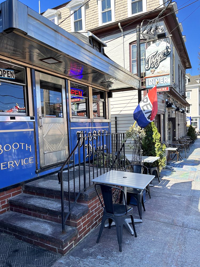 Jigger's blue exterior might be small in size, but like your grandmother's kitchen, it's where the biggest flavors come from.