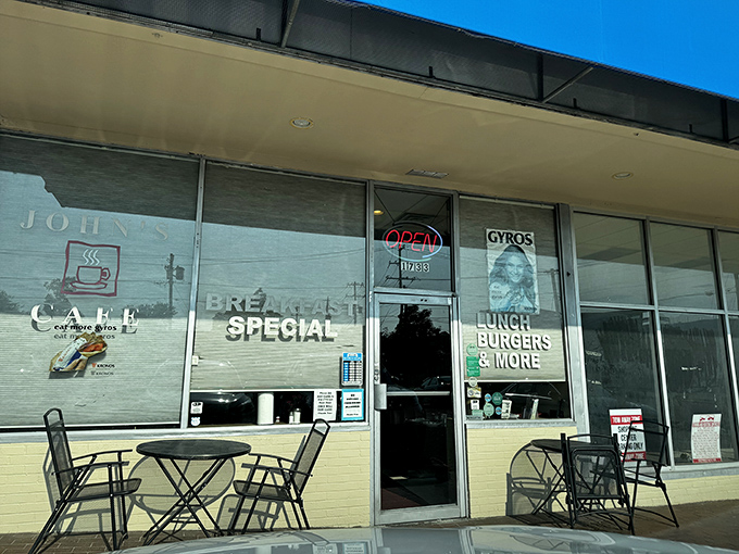 John's Cafe's modest storefront promises "breakfast special" delights that have kept Dallas locals coming back since 1972.