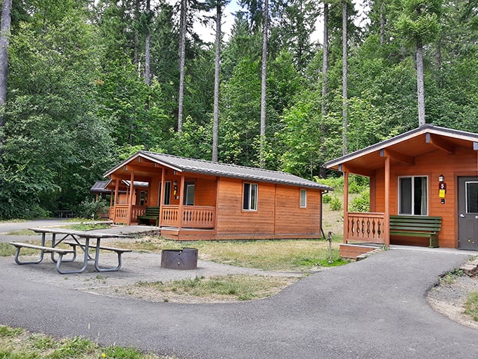 L.L. Stub Stewart's cozy cabins bring "glamping" to the forest. Camping with actual walls &ndash; revolutionary!