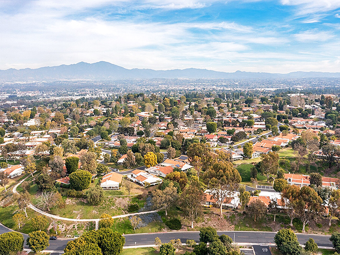 Laguna Woods spreads across gentle hills, its residential streets lined with trees that have witnessed decades of California sunshine.