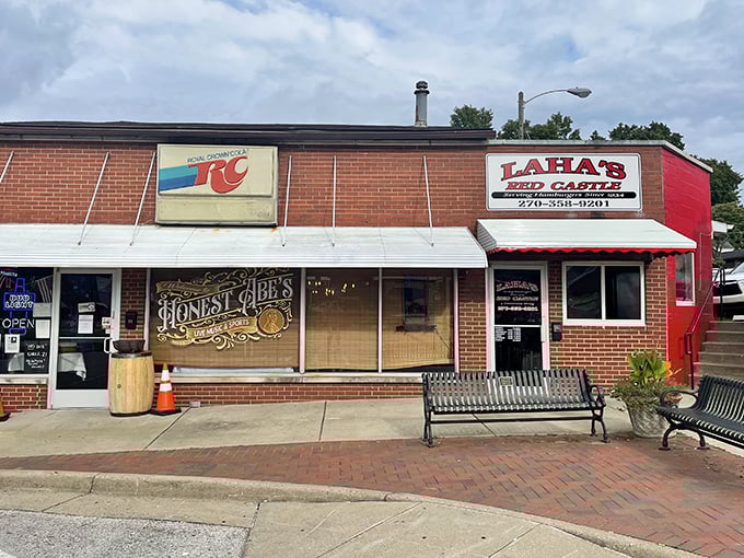 Laha's Red Castle stands proudly on Hodgenville's square &ndash; a burger institution where time stands deliciously still.