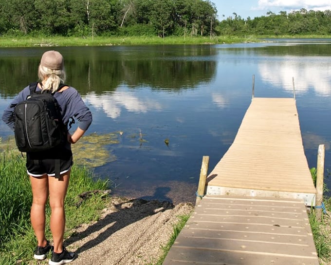 A quiet dock invites contemplation&mdash;or the perfect cannonball, depending on your philosophical outlook.