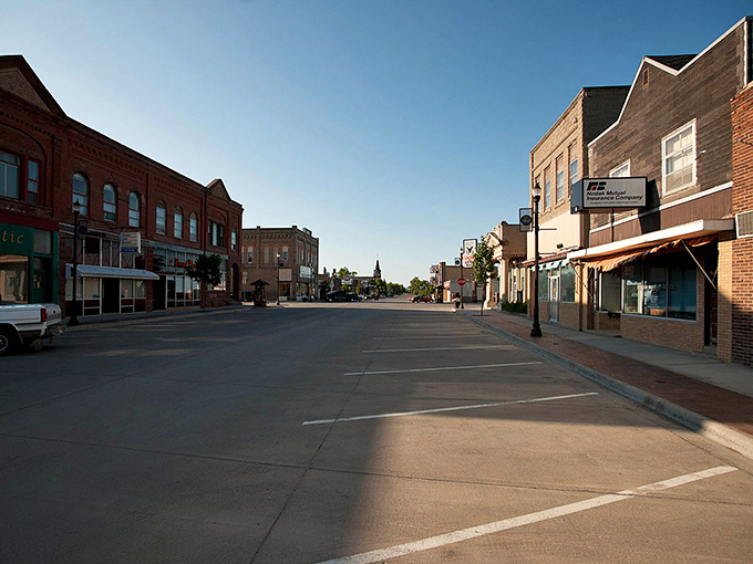 Small-town storefronts where the Cattleman's Club isn't a fancy steakhouse, but where real cattlemen actually gather.