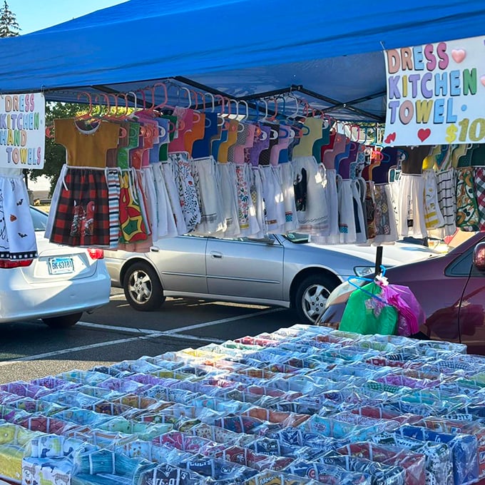 Colorful dresses flutter in the breeze. These vintage-inspired frocks would make even Marie Kondo break her "spark joy" limit.