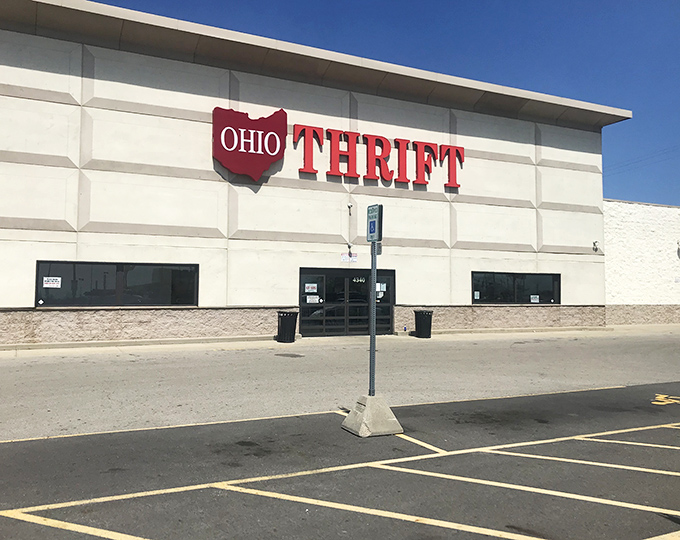 Ohio Thrift proudly wears the state's shape like a badge of honor. This isn't just thrifting - it's Buckeye bargain hunting.