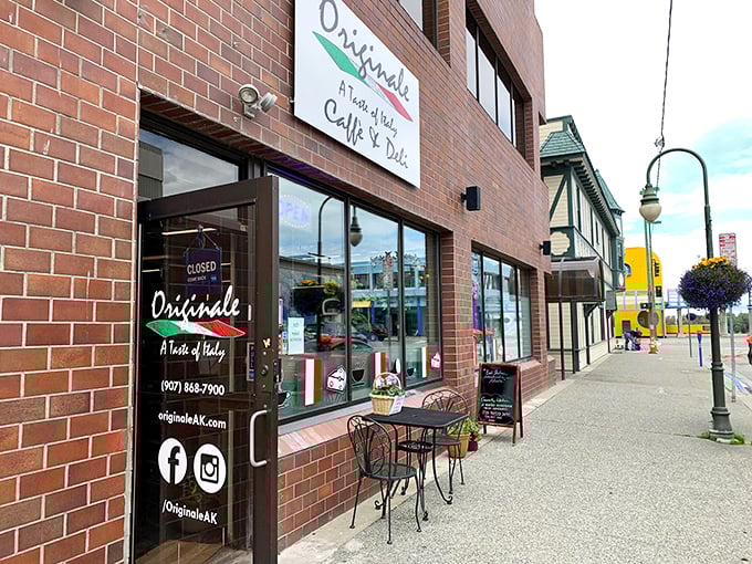 Originale's brick fa&ccedil;ade and Italian flags promise a Mediterranean escape in downtown Anchorage. Sandwich diplomacy at its finest.
