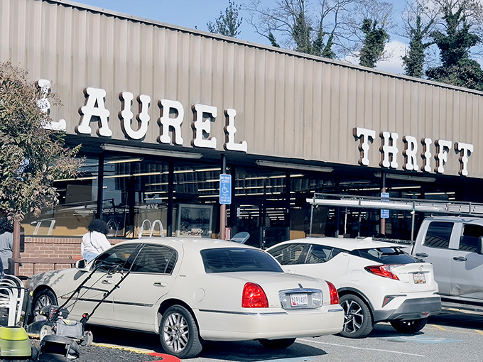 Laurel Thrift's no-frills exterior promises what serious thrifters want most: less flash, more cash left in your wallet.