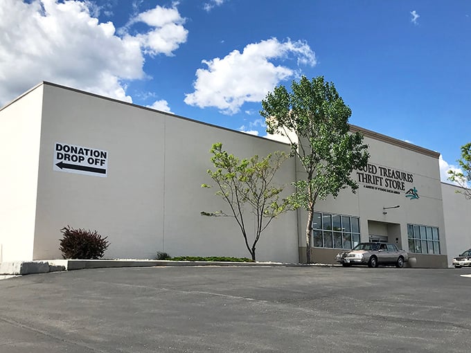 Rescued Treasures lives large in this spacious building - a warehouse of possibilities where one person's castoffs become another's gold.