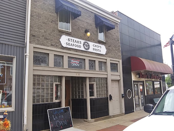 Scratch Steakhouse's historic storefront brings old-world charm to Louisville's main drag – and wait till you taste what's inside.