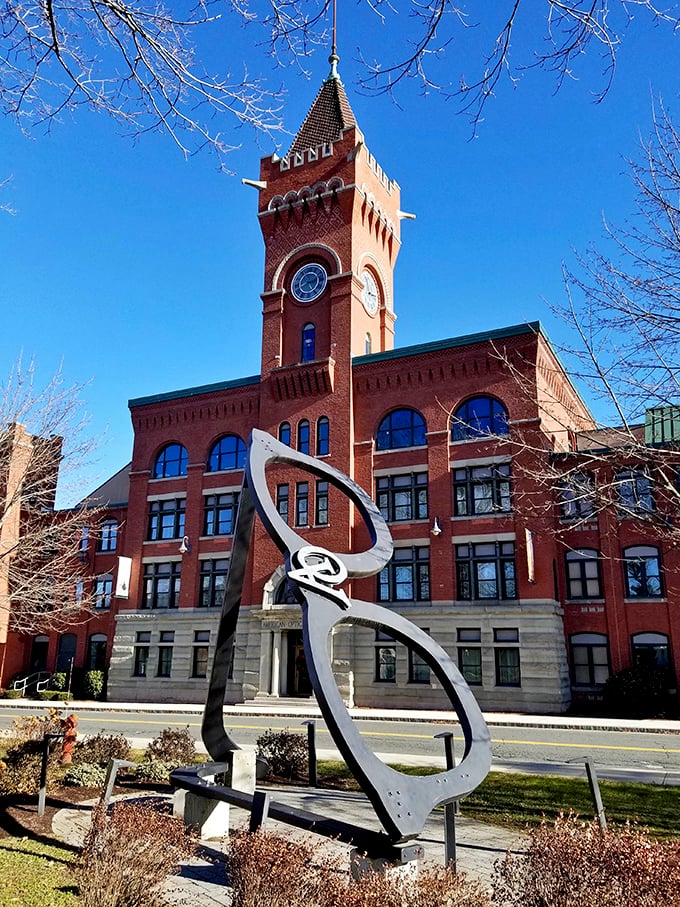 Southbridge's magnificent clock tower reaches for the blue sky, proving affordable towns can still have architectural showstoppers that would make Boston jealous.